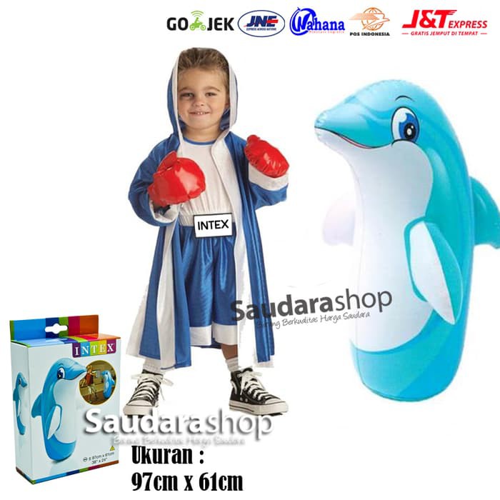 Jual Intex 44669 Sansak Tinju Anak / Sansak Tinju 3D BOP Dolphin ...