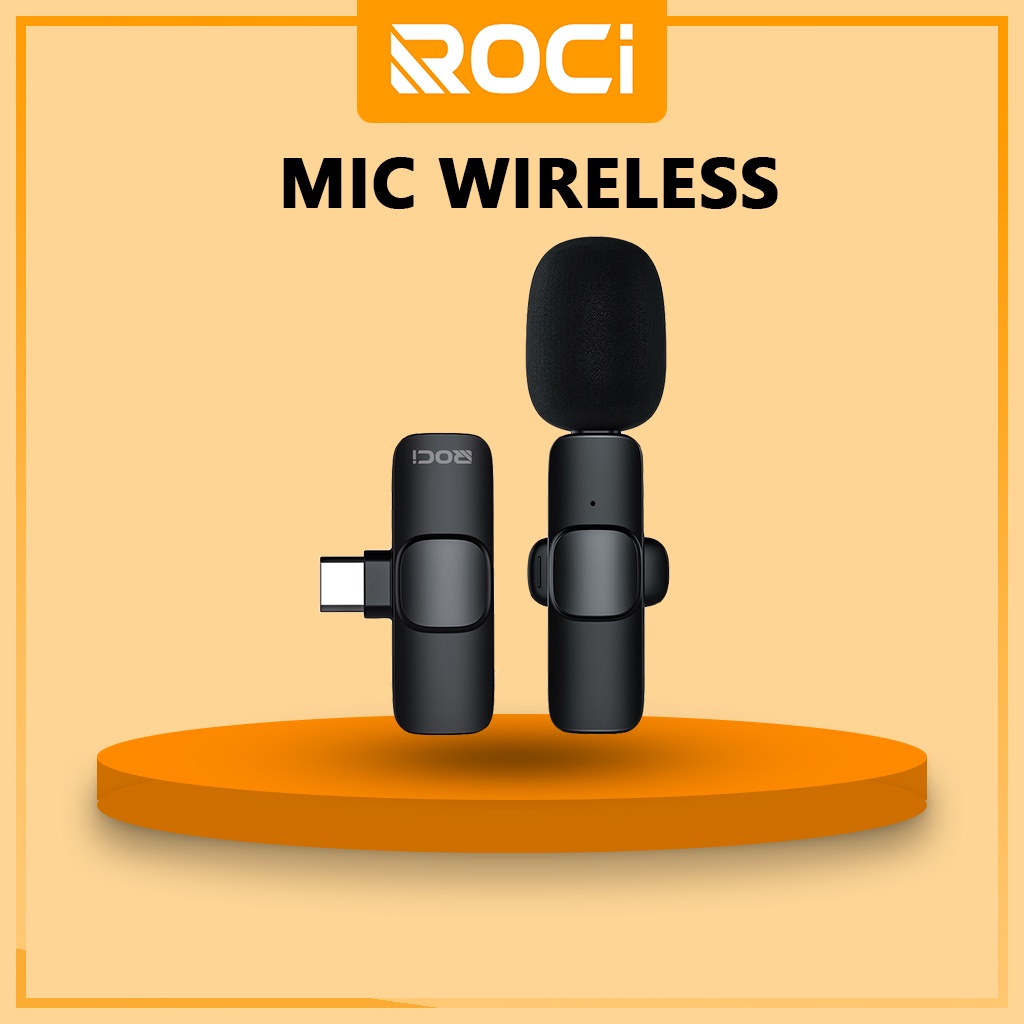 Jual ROCi Mic Wireless Hp Vlog Youtuber Portable Mic for Iphone and ...