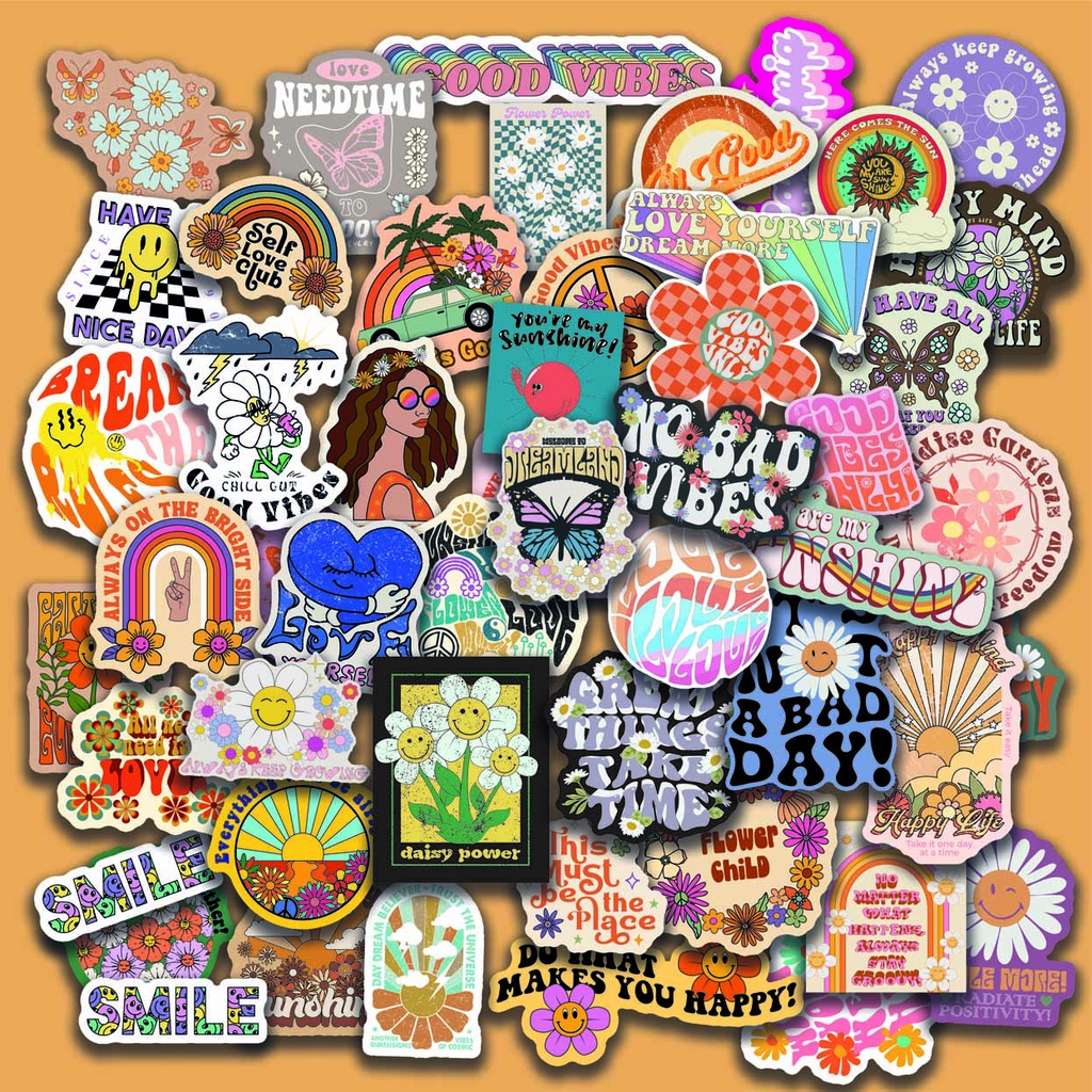 Jual STIKER GROOVY PEACE FASHION CUTE STICKER UNTUK LAPTOP HP KULKAS ...