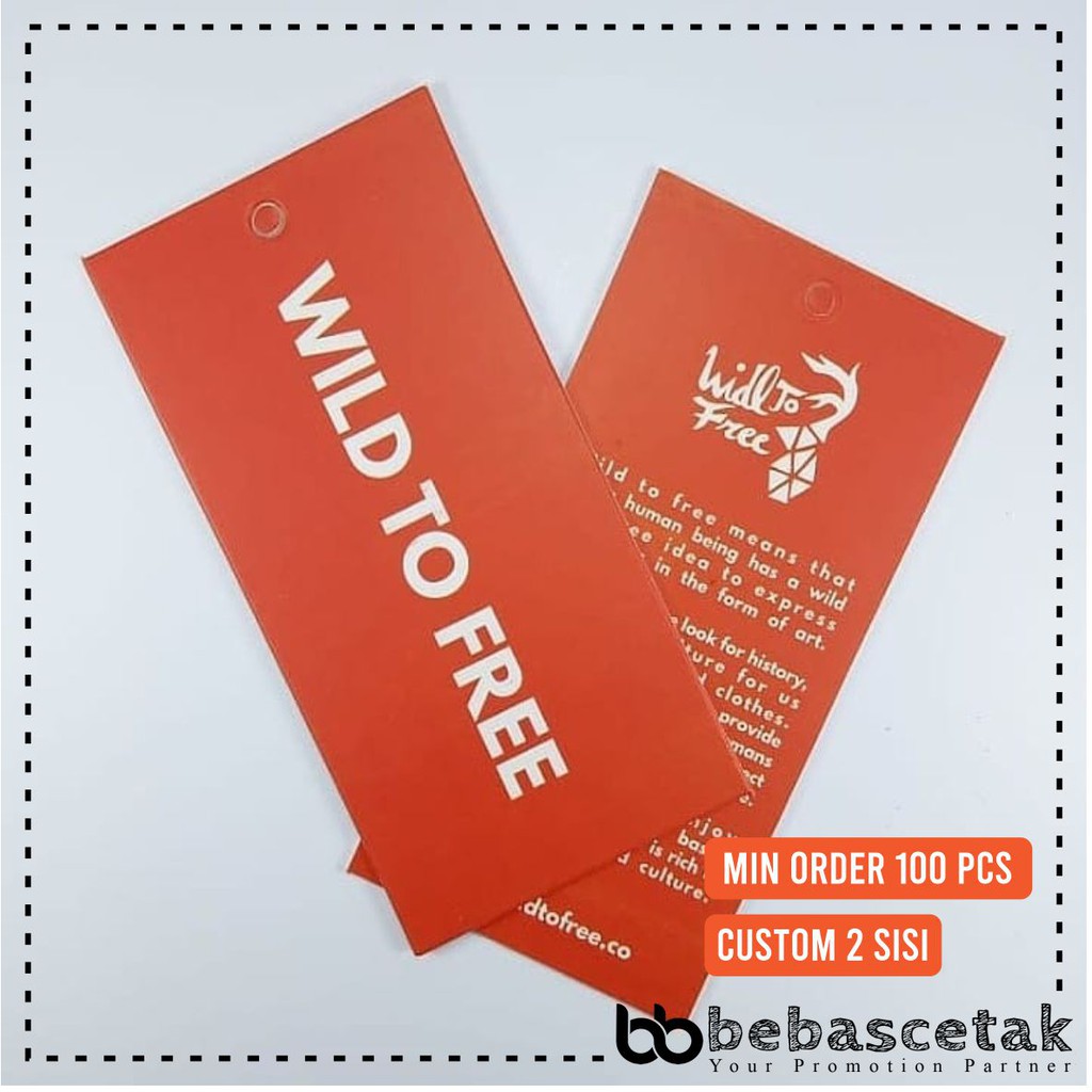 Jual CETAK HANGTAG BAJU 2 SISI HANG TAG PAKAIAN LABEL KAOS TAS CELANA ...