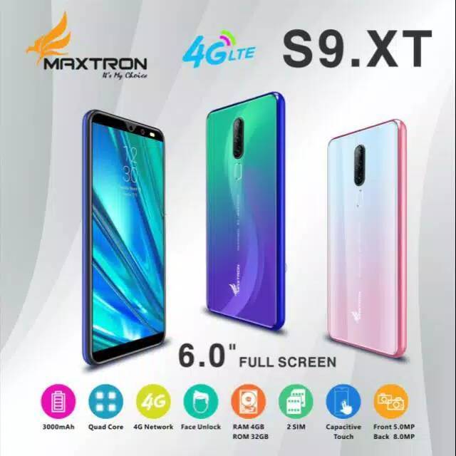 Jual HP MAXTRON S9 XT S9.XT jaringan 4G RAM 4/32 GB 4GB INTERNAL 32GB ...