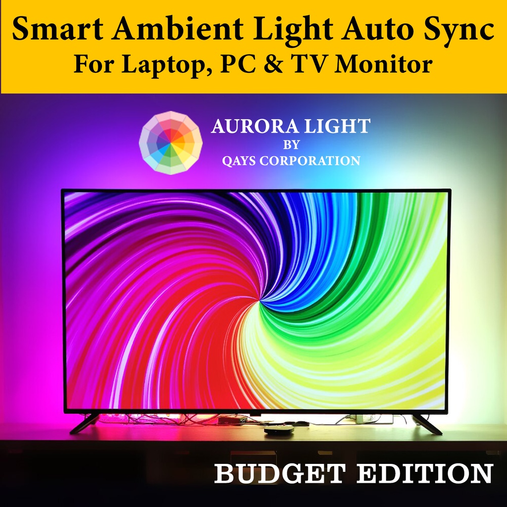 Jual Aurora Smart Ambient Light RGB Auto Sync for PC Monitor LED TV ...