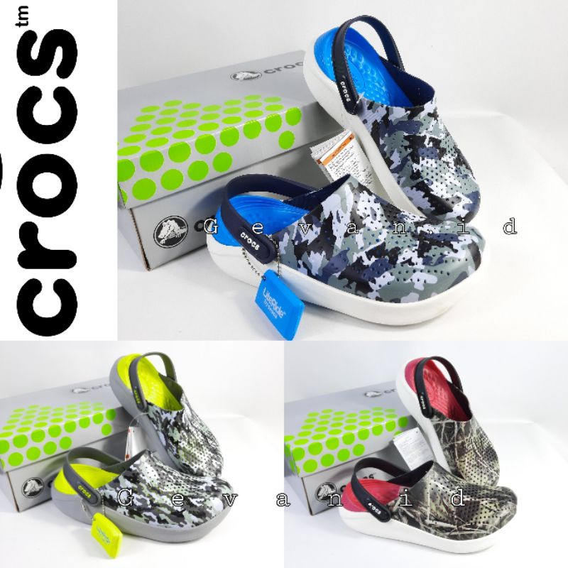 Jual CROCS LITERIDE CLOG CAMOUE / SANDAL CROCS PRIA / SANDAL CROCS WANITA / SEPATU SANDAL CROCS ...