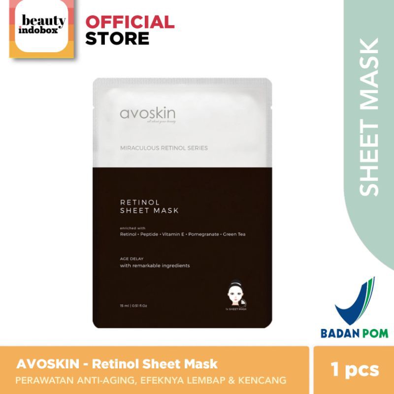 Jual AVOSKIN Miraculous Retinol Sheet Mask | Shopee Indonesia