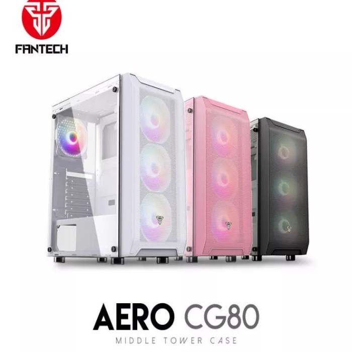 Jual Fantech Gaming CPU Case Aero CG80 ATX - Tempered Glass Chassis ...