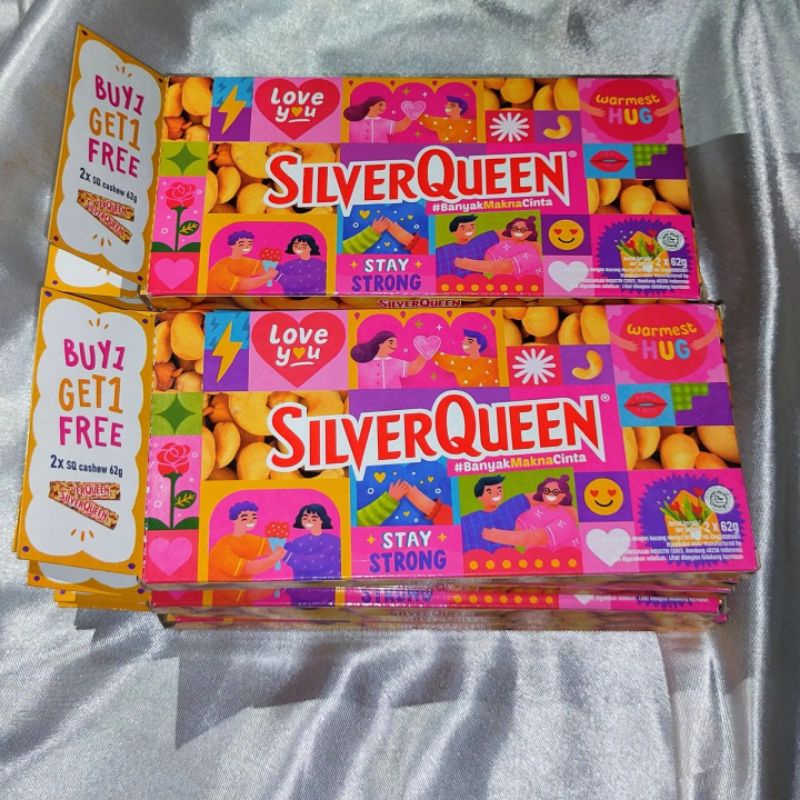 Jual Silverqueen Cashew Valentine Day ( Buy 1 get 1 free) | Shopee ...