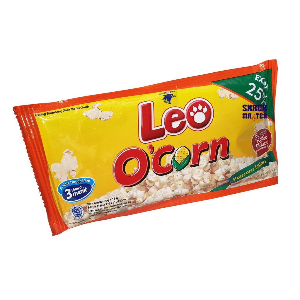 Jual Leo O'Corn Popcorn Instant Manis Gurih - Netto 80 gr | Shopee ...