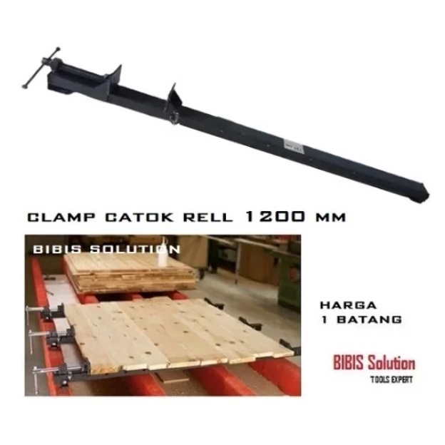 Jual Klem Kayu Catok U 120 cm Pres Clamp Rell Press Papan Kayu Bahan ...