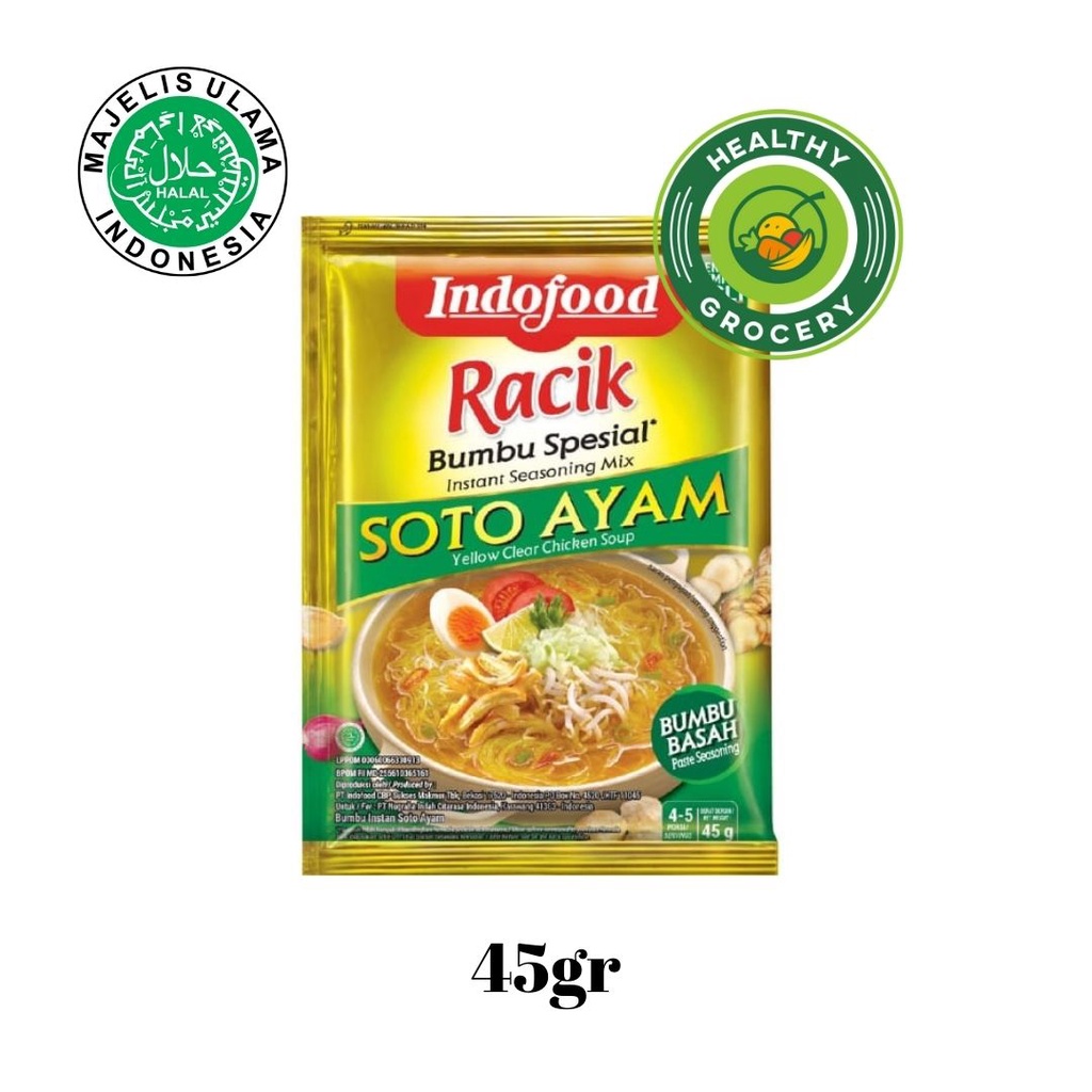 Jual Indofood Bumbu Racik Instant 45gr / Soto ayam / Kare / Opor Ayam ...