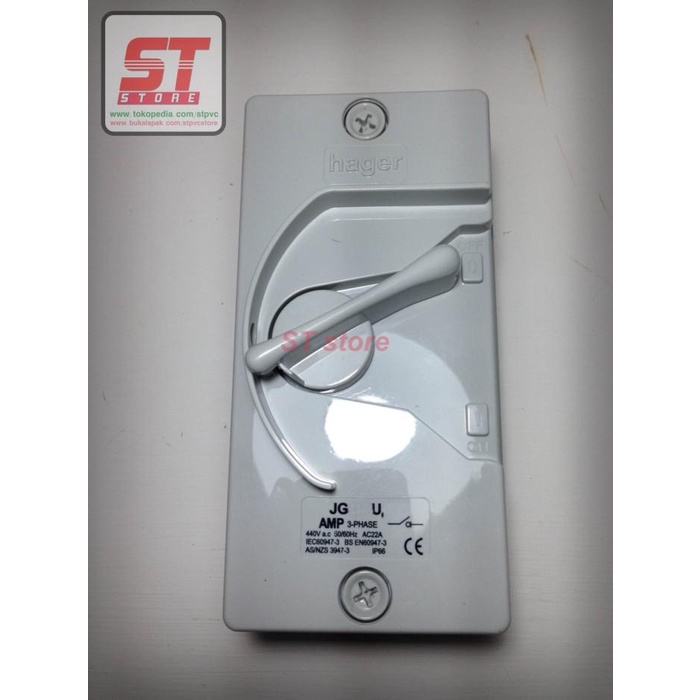 Jual Saklar Isolating Switch / Isolator Switch Hager 3P 32A Ip66 ...