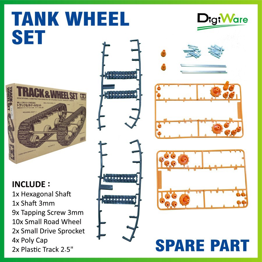 Jual Spare for Track & Wheel Roda Tank Set Tamiya 70100 | Shopee Indonesia