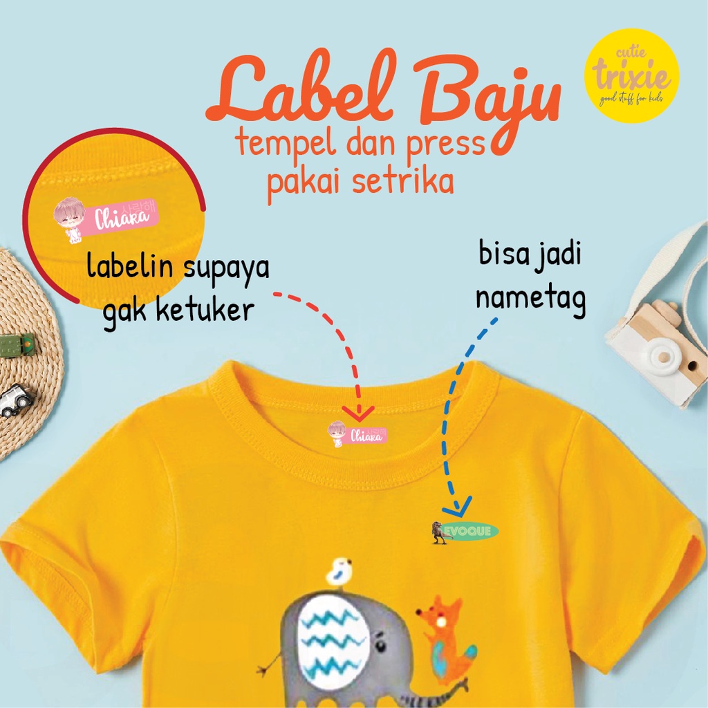 Jual Sticker Label Nama Baju Iron On MULAN | Shopee Indonesia