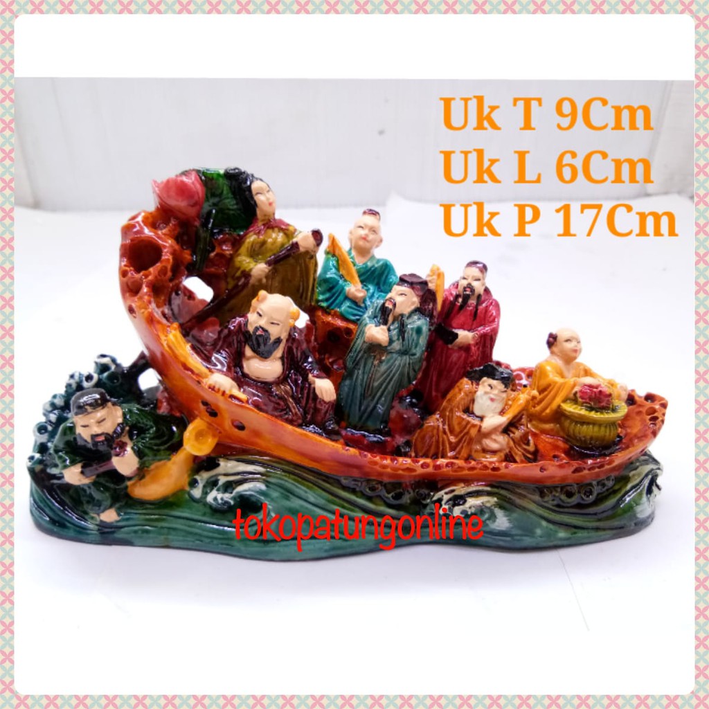 Jual Patung 8 Dewa Naik Di atas Perahu 01 | Shopee Indonesia
