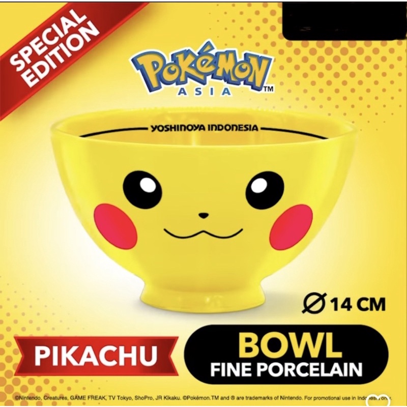 Jual Mangkok Pikachu Bowl Yoshinoya Pokemon Asia | Shopee Indonesia