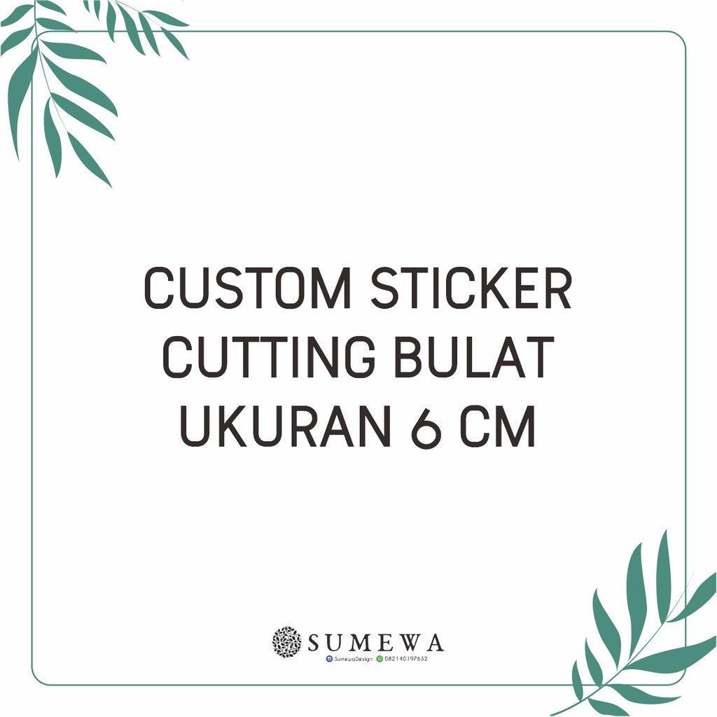 Jual Custom Sticker Cutting Bulat Ukuran 6x6 cm | Shopee Indonesia
