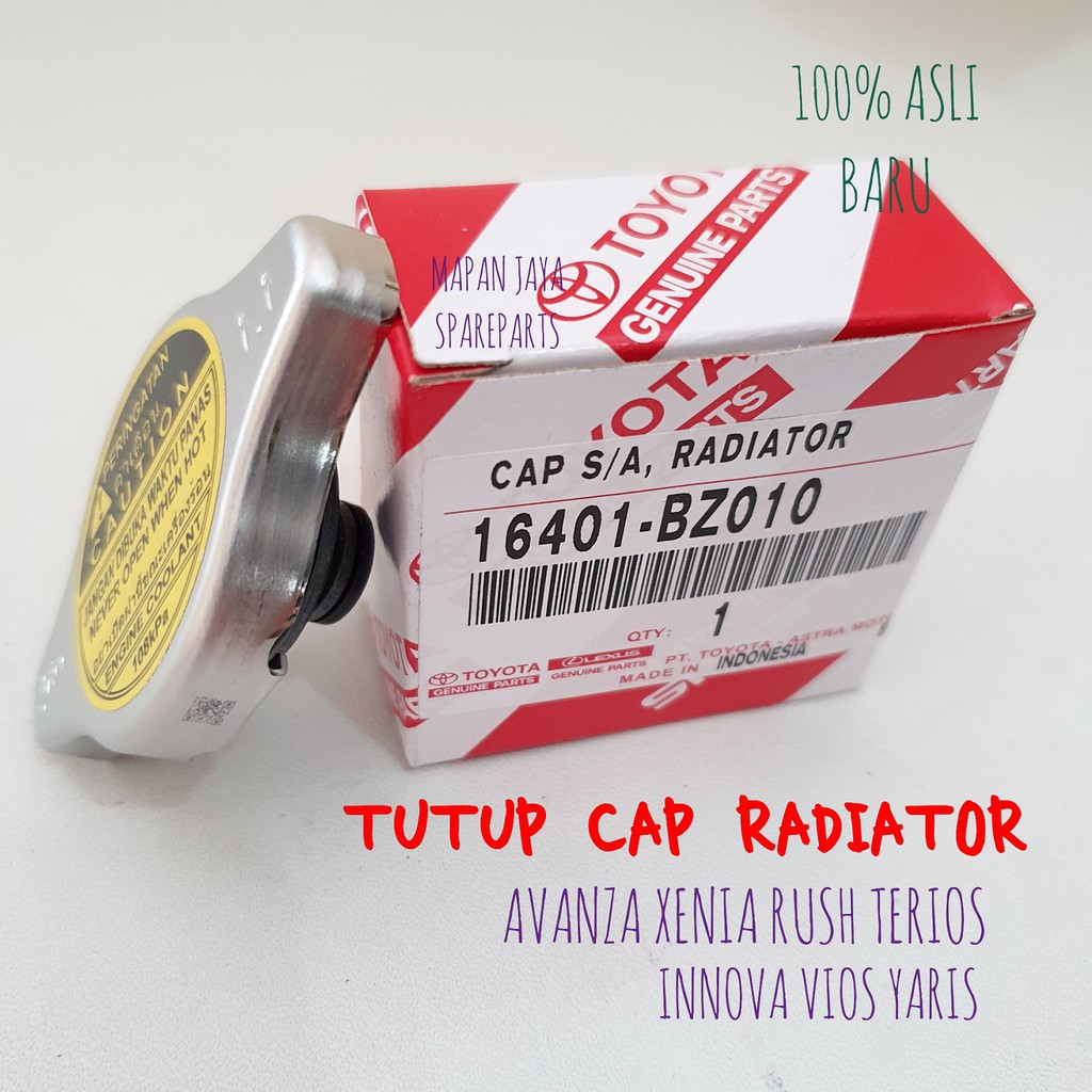 Jual TUTUP CAP RADIATOR AVANZA XENIA INNOVA YARIS VIOS RUSH TERIOS ASLI ...