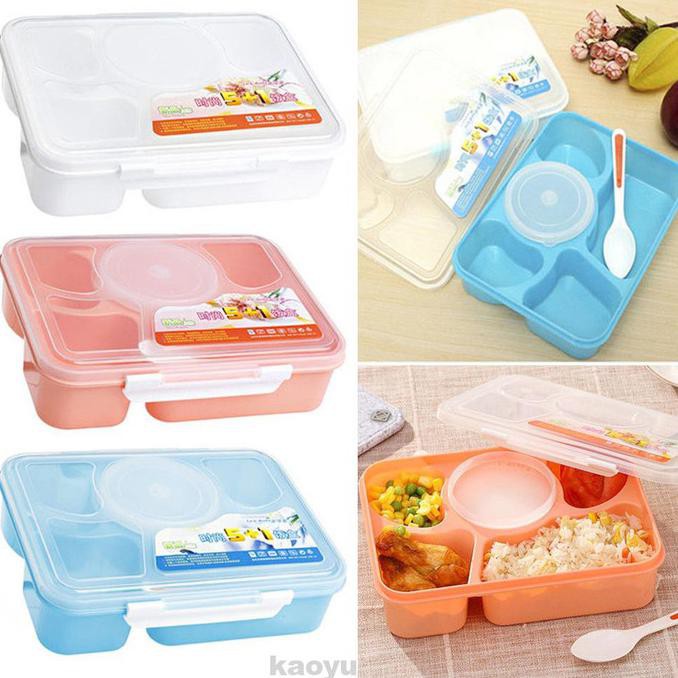 Jual 5 Compartment Storage Container Microwave Lun Box Bento Case ...