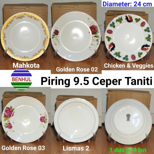 Jual TDSHOP PIRING KERAMIK MAKAN 9,5in CEPER | Shopee Indonesia