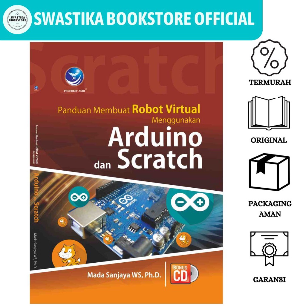 Jual Panduan Membuat Robot Virtual Menggunakan Arduino Dan Scratch + cd | Shopee Indonesia