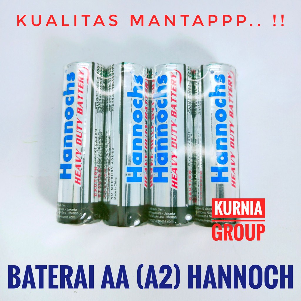 Jual BATERAI AA & AAA HANNOCHS A2 & A3 SILVER KUALITAS BAGUS BATTERY ...