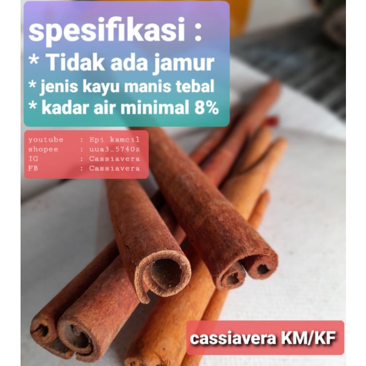 Jual cassiavera/kayu manis KM/KF ( minimal order 5 kg harga perkilo Rp ...