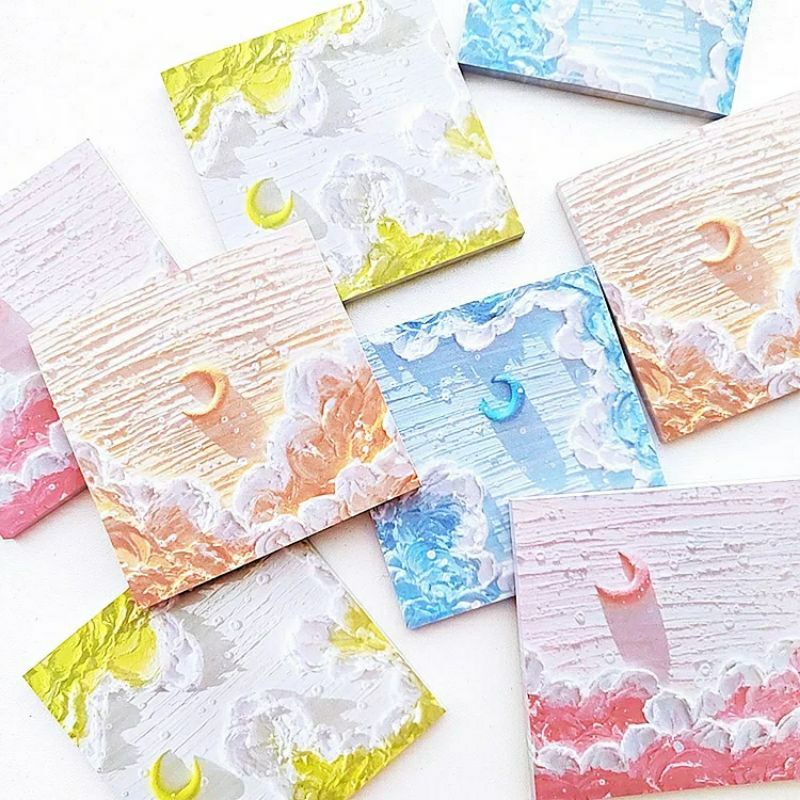 Jual YOKUCHI || STICKY NOTE LUKISAN MINYAK MEMO PEMANDANGAN 3 DIMENSI ...