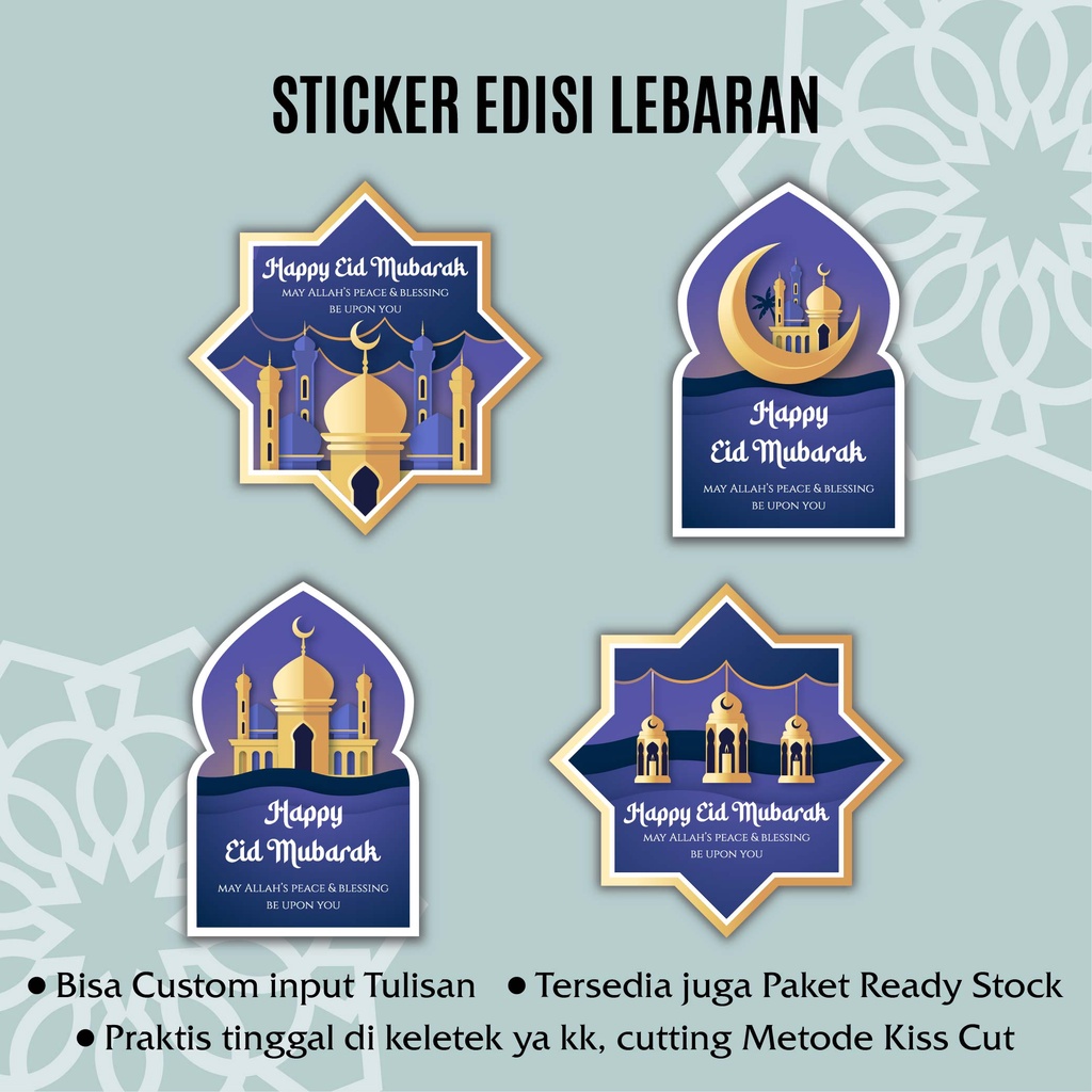Jual Artomaringi Stiker Idul Fitri/Stiker Lebaran/Stiker Ucapan Hari ...