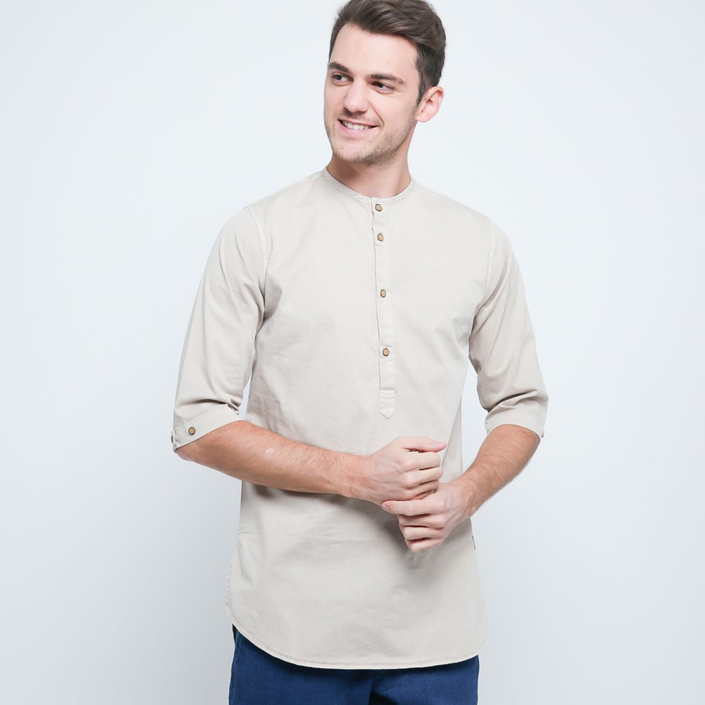 Jual MDLY Baju Pria Koko 3/4 Pakistan Astungkara Polos | Shopee Indonesia