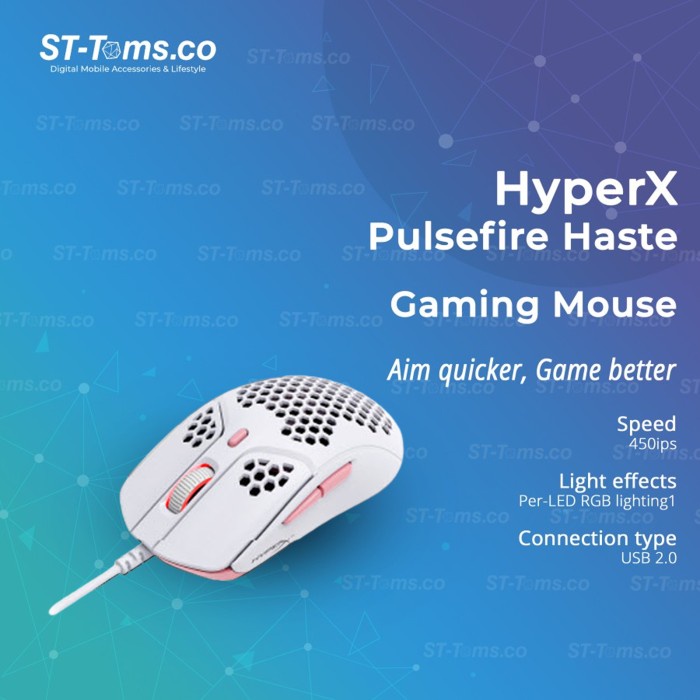 Jual HyperX Pulsefire Haste Wired Gaming Mouse White/Pink | Shopee ...