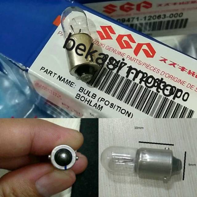 Jual 09471-12063 bulb position lampu senja bulb bohlam suzuki spin 125 original 12V 7.4 Watt ...