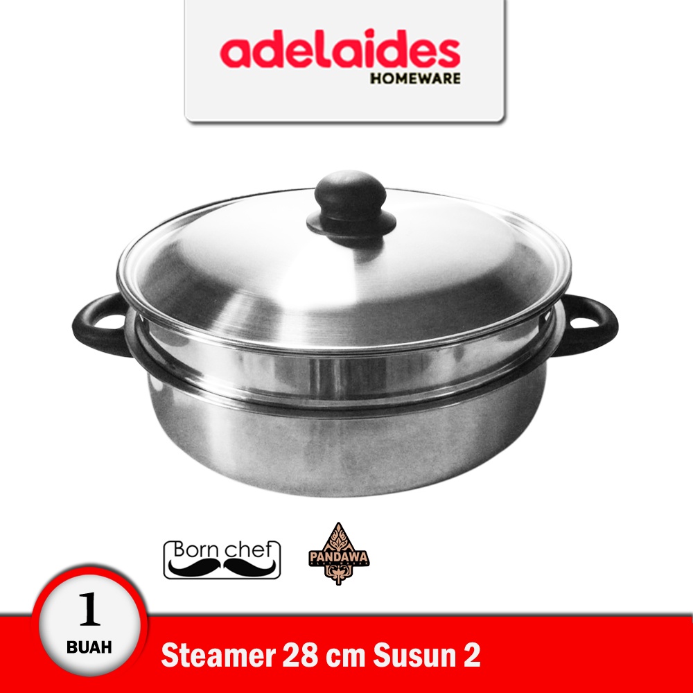 Jual Born Chef Pandawa Panci Steamer Stainless Steel Susun 2 28 cm ...