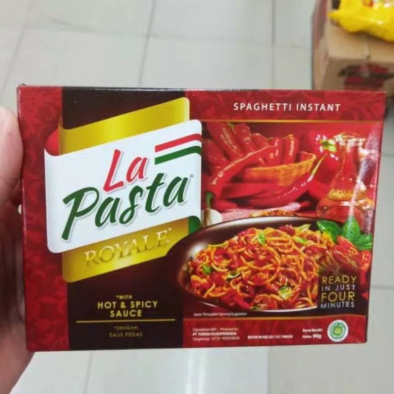 Jual LA PASTA royale spaghetti instant rasa hot & spicy sauce 90 gr ...