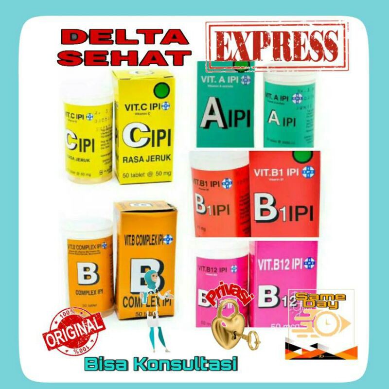 Jual ipi vitamin A | ipi vit B Complex | ipi vit B1 | ipi vit B12 | ipi vit C | Shopee Indonesia
