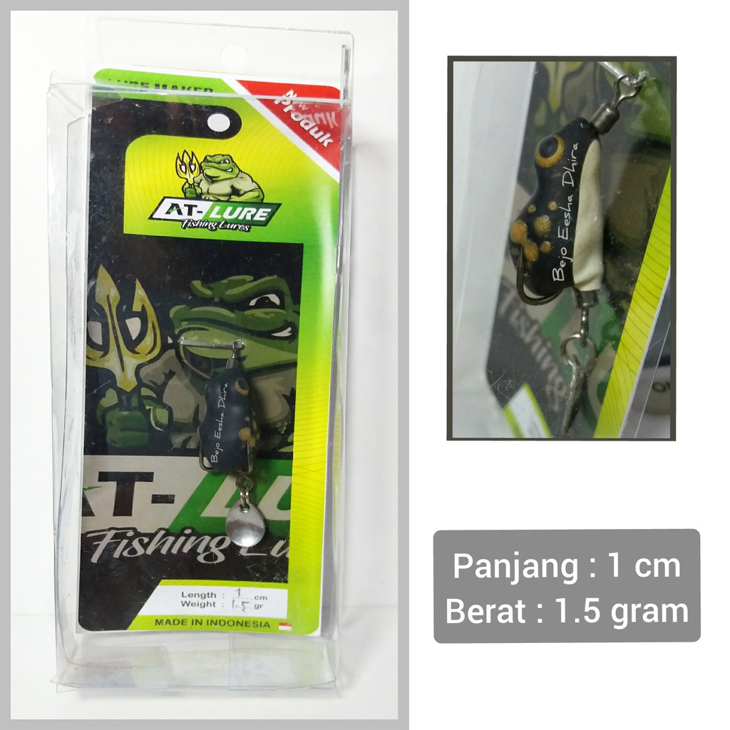 Jual Umpan Mancing Casting Soft Frog 1 cm Hitam Ultralight SF At Lure ...