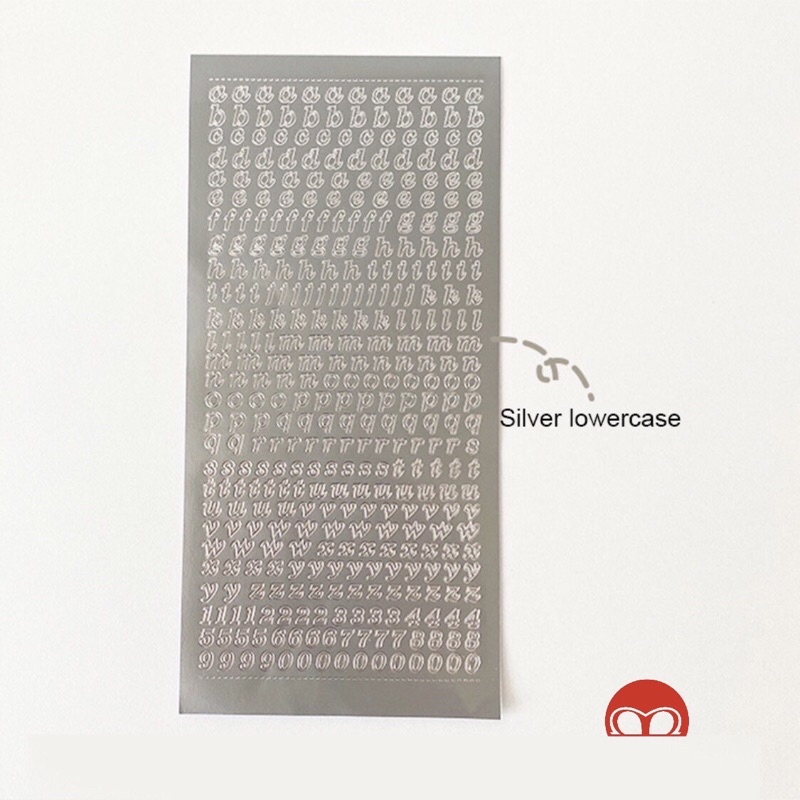 Jual Stiker Huruf Gold Silver Black White Alphabet Sticker Label ...