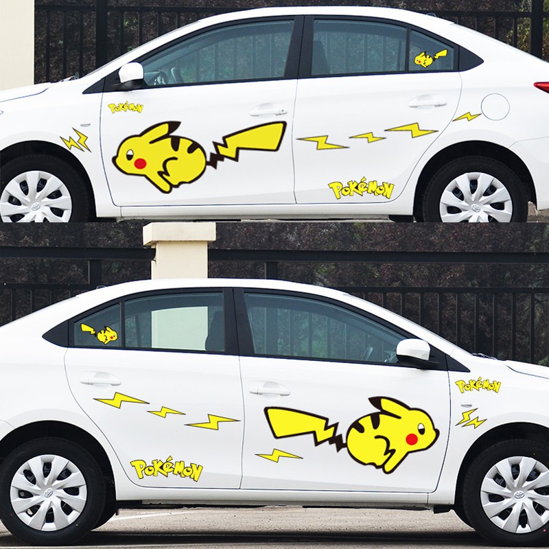 Jual cutting sticker mobil pokemon Pikachu kartun anime decal stiker ...