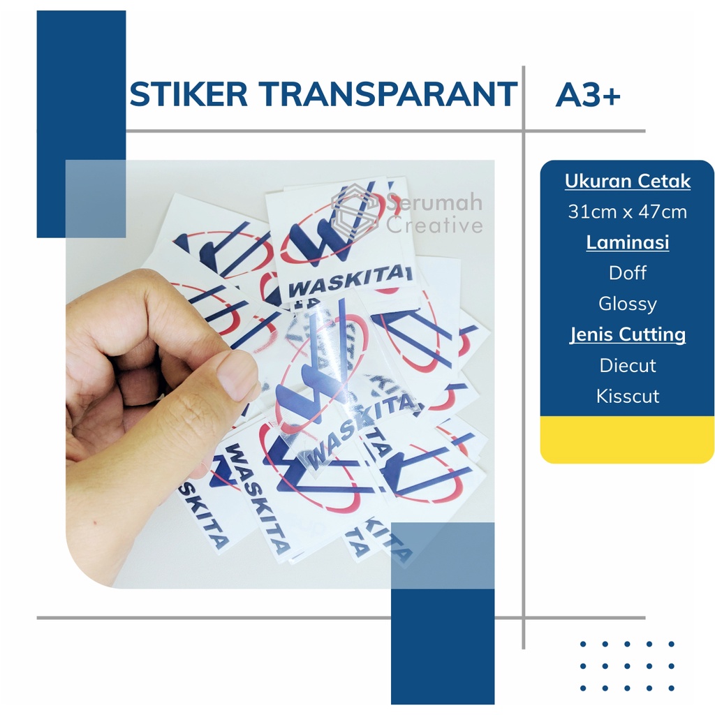 Jual Cetak Stiker Vinyl Transparan Bening Tahan Air Plus Laminasi dan ...