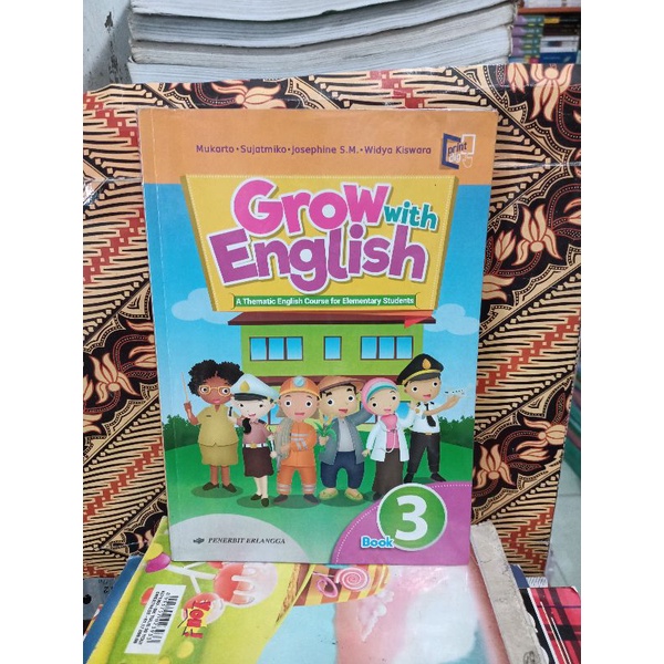 Jual buku bahasa Inggris kelas 3 SD Erlangga grow with English | Shopee ...