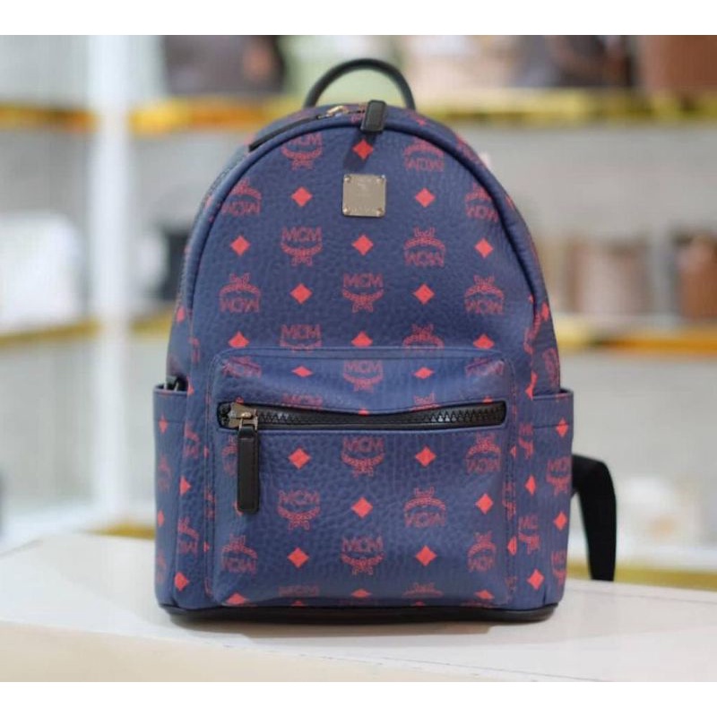 Jual MCM Backpack Navy | Shopee Indonesia