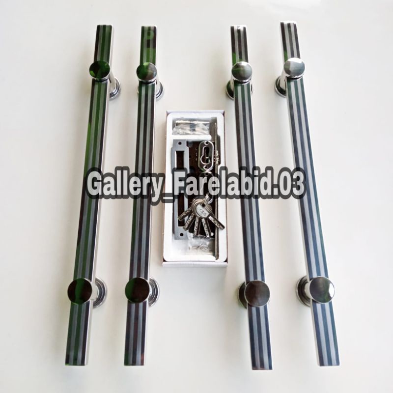 Jual Full Set Handle Pintu Rumah Stainless Steel 60 Cm Set Body Kunci ...