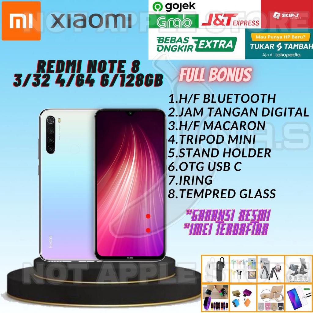 Jual XIAOMI REDMI NOTE 8 RAM 3/32GB 4/64GB 6/128GB NEW BARU GARANSI ...