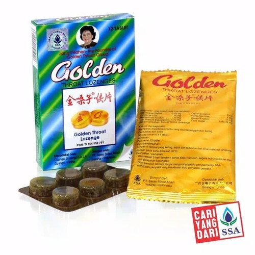 Jual Permen Golden Throath 12 Tablet Permen Batuk Pelega Tenggorokan ...