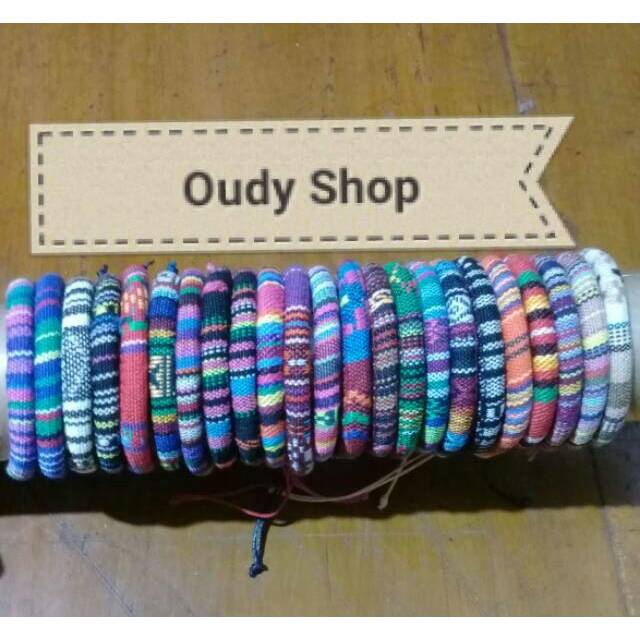 Jual Gelang Etnik Kain Tenun Tali Rajut Anak Gunung | Shopee Indonesia