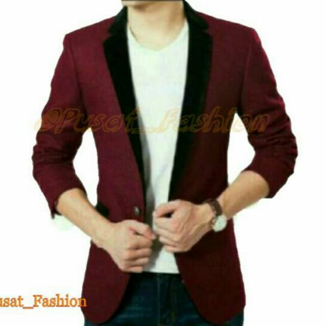 Jual BLAZER KIMURA MAROON, BLAZER PRIA, BLAZER KOREA, BLAZER PRIA SEMI ...