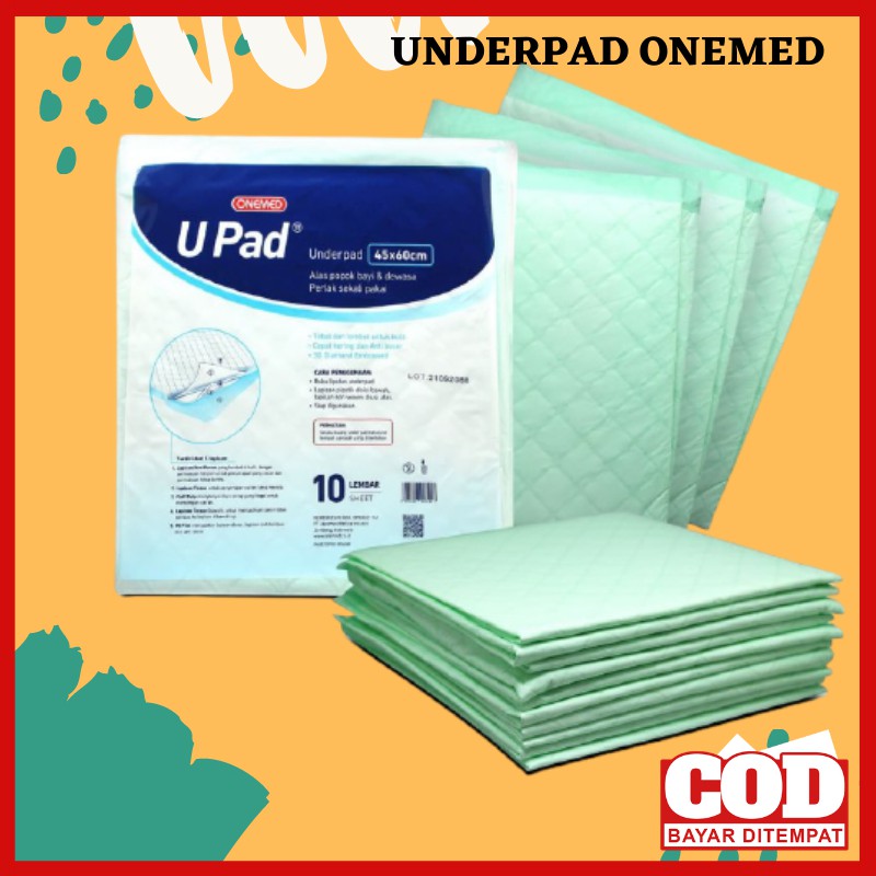 Jual COD Underpad Under Pad Onemed Pad 45 x 60 cm Perlak Upad isi 10lbr ...