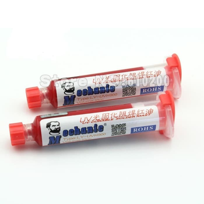 Jual Pasta Pelapis PCB / UV Curable Solder Mask Mechanic 10cc - RED OIL ...