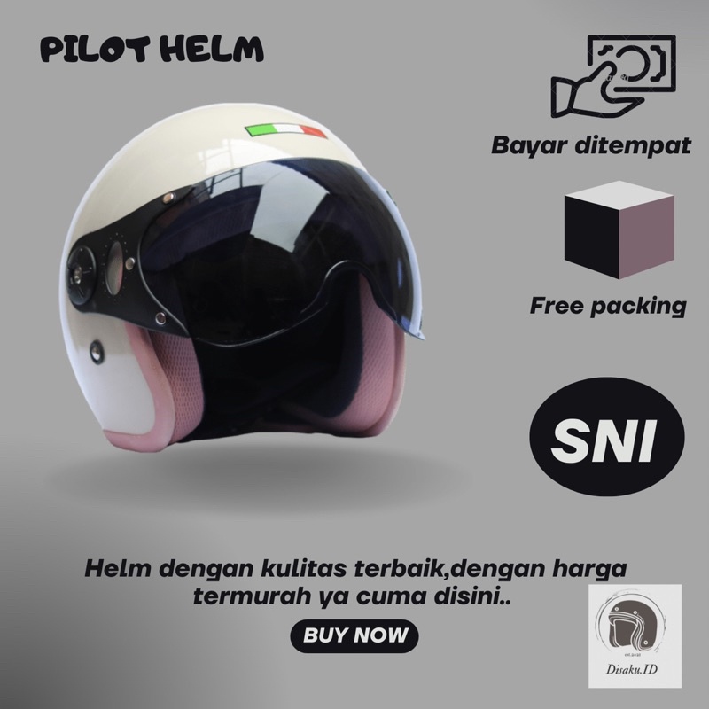Jual HELM BOGO PILOT ORIGINAL UNISEX SNI PRIA DAN WANITA | Shopee Indonesia