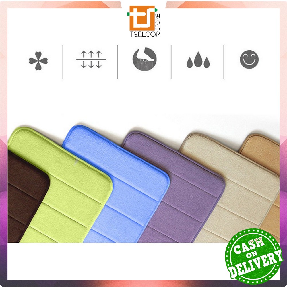 Jual OFM-C362 (80x60cm) Keset Kaki Anti Slip Bahan Memory Foam / Keset ...