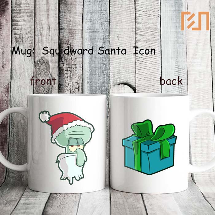 Jual Mug Squidward Santa Icon | Shopee Indonesia