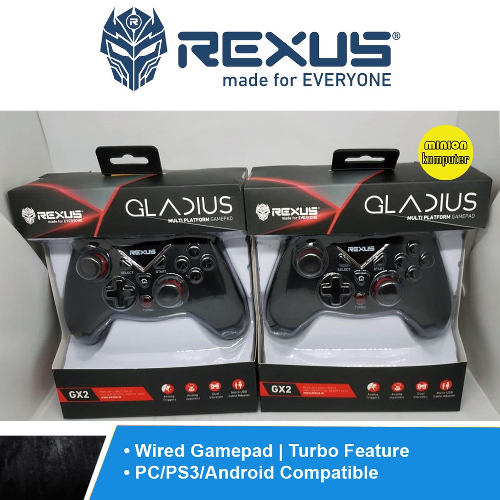 Jual Rexus Gladius GX2 Pro Stick Gaming Gamepad USB Joystick PC PS3 ...